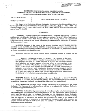 Fillable Online Supplemental Declaration Section 9 & 10 Fax Email Print ...