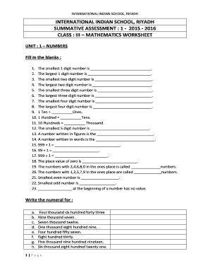 INTERNATIONAL INDIAN SCHOOL RIYADH SUMMATIVE ASSESSMENT - Fill and Sign ...