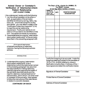 Fillable Online Vet-Client Form Vet-Client Form Fax Email Print - pdfFiller