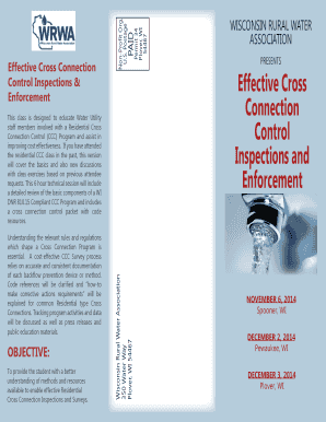 Fillable Online wrwa Effective Cross Connection Control Inspections and ...