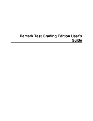 Fillable Online Remark Test Grading Edition User's Fax Email Print ...