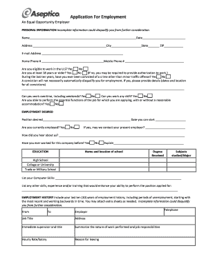 Fillable Online Application Form (PDF) - Aseptico Fax Email Print - pdfFiller