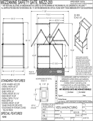 Fillable Online Mezzanine Safety Gates (MEZZ) - Product Family Page Fax ...