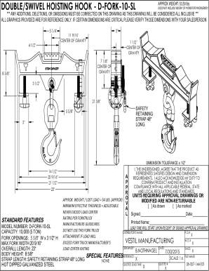 Fillable Online Swivel Hoisting Hook, Double Fork Attachment - F.S ...