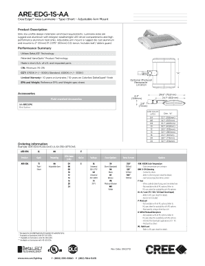 Fillable Online Cree Edge Area Square Luminaire Spec Sheet Fax Email ...