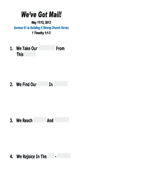 Fillable Online highlinechristian Weve Got Mail - Highline Christian ...