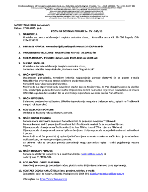 Fillable Online hac-onc 2 PREDMET NABAVE Komunikacijski preklopnik Moxa EDS-508A - hac-onc Fax ...