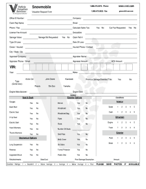 Fillable Online Printable Snowmobile Valuation Request Form in PDF ...