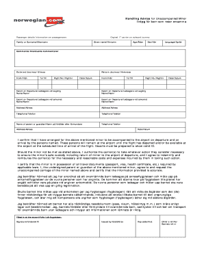 Fillable Online Handling Advice for Unaccompanied Minor Intyg f r ...