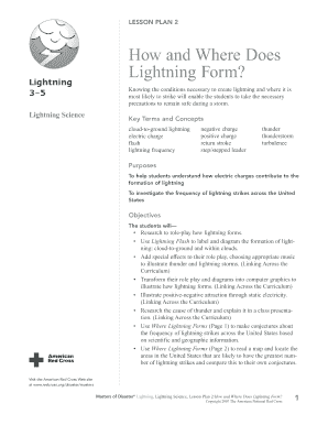 Fillable Online 3-5 How and Where Does Lightning Form - Instructors ...