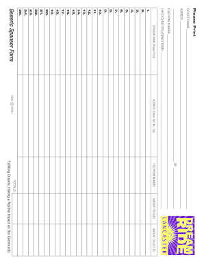Fillable Online arborplace Generic Sponsor Form - The Mix at Arbor ...