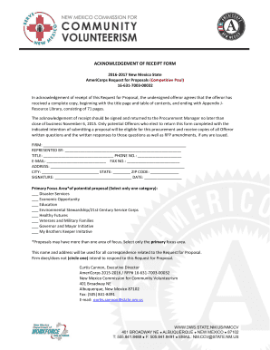 Fillable Online dws state nm ACKNOWLEDGEMENT OF bRECEIPT FORMb - dws ...