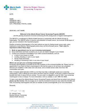 Fillable Online screeningforlife Introduction to Cancer Screening ...