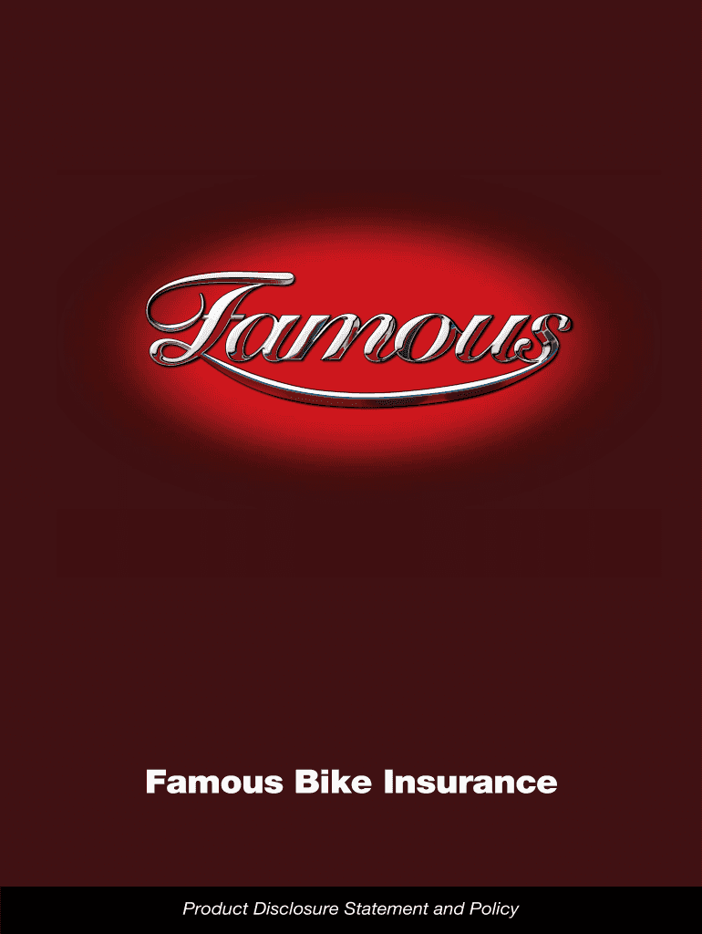 Fillable Online Famous Bike Insurance Fax Email Print - pdfFiller