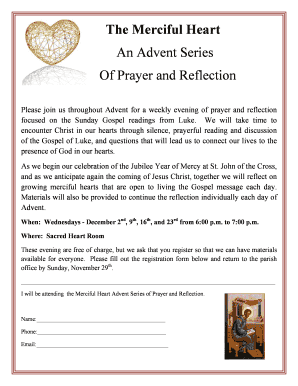 Fillable Online saintjohnofthecross The Merciful Heart An Advent Series ...