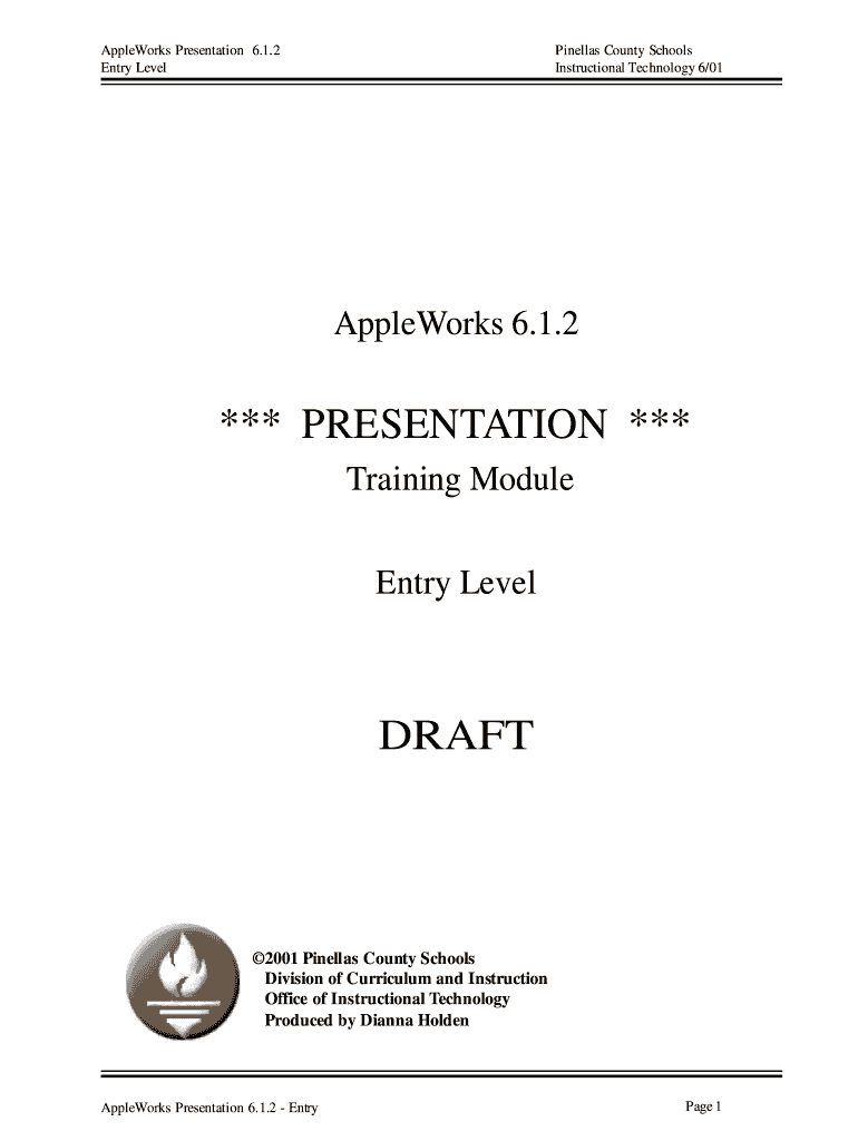 Fillable Online schools pinellas k12 fl Presentation *** draft - Pinellas County Schools ...