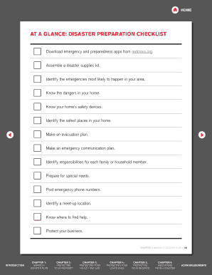 Fillable Online aicpa AT A GLANCE: DISASTER PREPARATION CHECKLIST ...