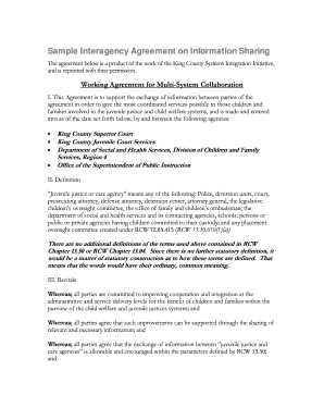 Fillable Online txsystemofcare Sample Interagency Agreement on ...
