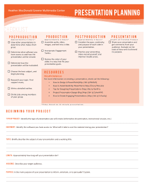 Fillable Online library semo Engaging Presentation Planning Guide Fax ...