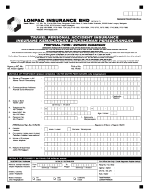 Fillable Online LONPAC INSURANCE BHD DMS09TPAP002Feb Fax Email Print ...