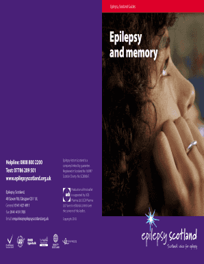 Fillable Online Epilepsy and memory - Epilepsy Scotland Fax Email Print ...