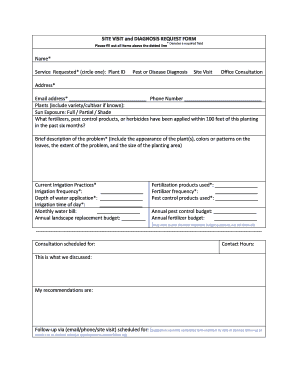 Fillable Online Site visit request form, fillable PDF Fax Email Print ...