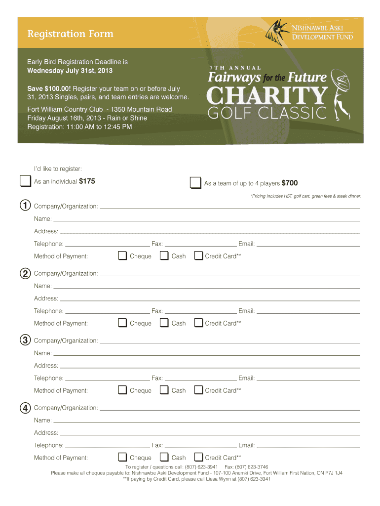 Fillable Online nadf Registration Form - Nishnawbe Aski Development Fund Fax Email Print - pdfFiller