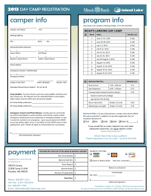 Fillable Online camper info Fax Email Print - pdfFiller