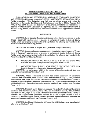 Fillable Online AMENDED AND RESTATED DECLARATION Fax Email Print ...
