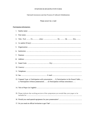 Fillable Online litinstituti SYMPOSIUM REGISTRATION FORM National ...