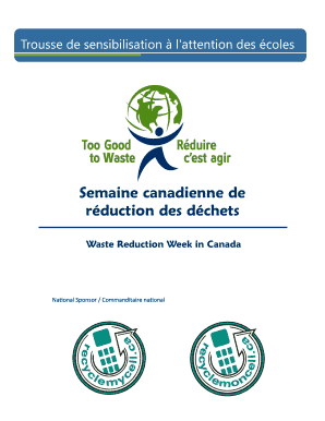 Fillable Online Waste Reduction Week in Canada Semaine ... - Green ...