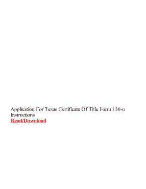 Fillable Online Application for texas certificate of title form b130b ...