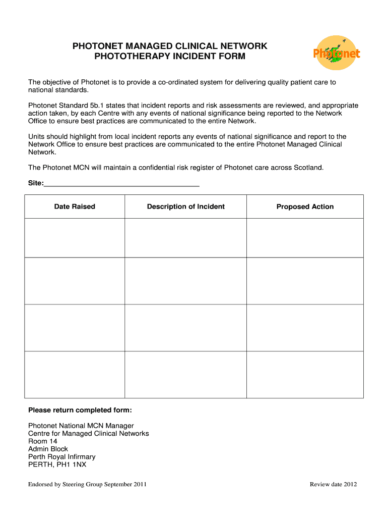 Fillable Online photonet scot nhs BPHOTONETb MANAGED CLINICAL NETWORK ...