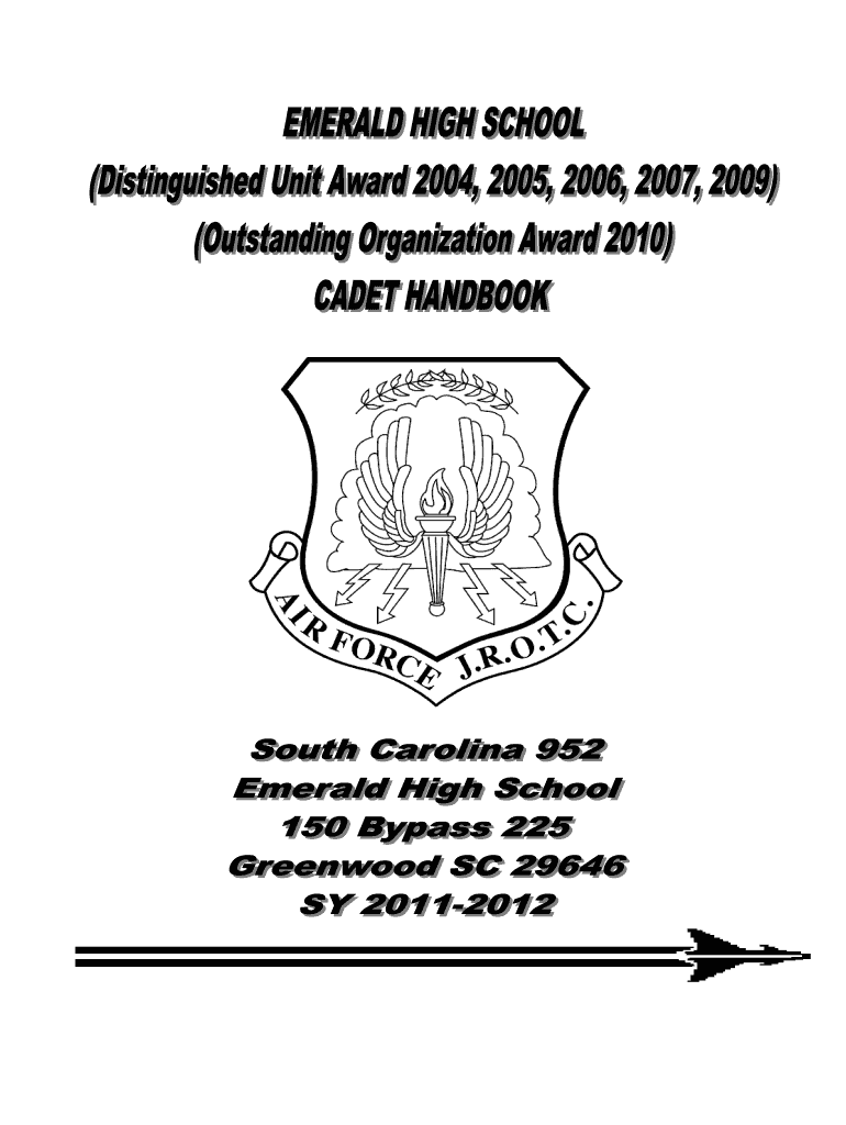 Fillable Online Air force junior rotc insignia cadet officer rank - Emerald High School ... Fax ...