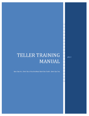 Fillable Online Teller Training Manual - Web SWOT Team Fax Email Print ...