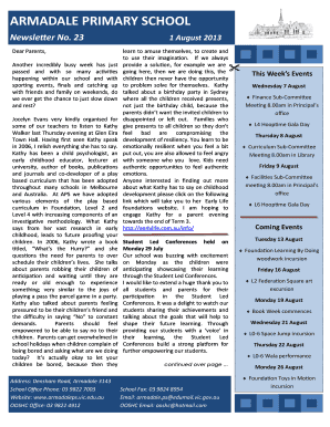 Fillable Online armadaleps vic edu Another incredibly busy week has ...