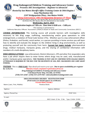 Fillable Online cnoaregionaltraining Hosted by San Mateo Sheriffs ...