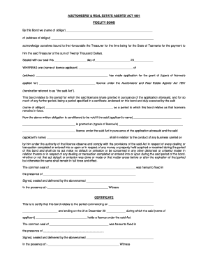 Fillable Online Required Fidelity Bond Formatdoc Fax Email Print ...