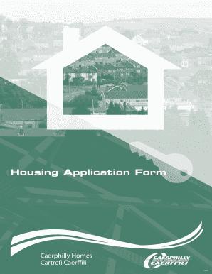 Fillable Online Housing Application Form - bCaerphillyb - home Fax ...