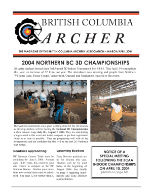 Fillable Online BRITISH COLUMBIA ARCHER Fax Email Print - pdfFiller