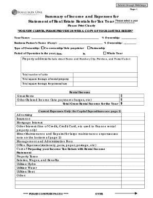 Fillable Online Rental Information Sheet 2010doc Fax Email Print ...