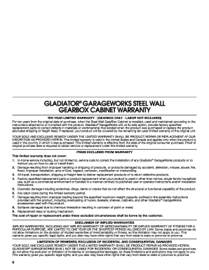 Fillable Online AHoles for standard wall mounting GLADIATOR GARAGEWORKS Fax Email Print - pdfFiller