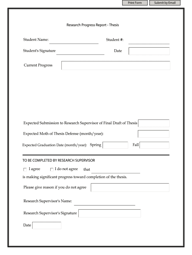 Fillable Online ires ubc Research Progress Report - Thesis TO BE ...