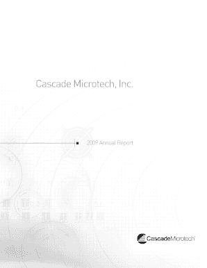 Fillable Online Cascade Microtech, Inc. 2013 Annual Report Fax Email ...