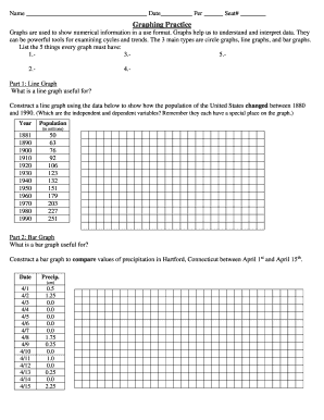 Fillable Online newburyparkhighschool Graphing Practice Graphs are used ...