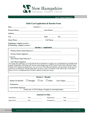 Fillable Online nhfcu Debit Card Application amp Reorder Form - nhfcu ...