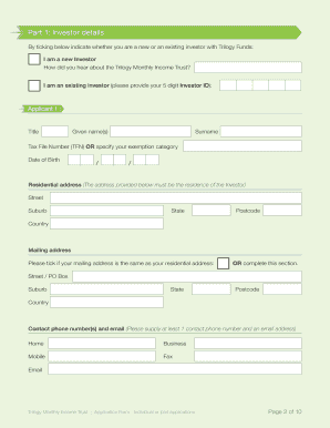 Fillable Online trilogy application form Fax Email Print - pdfFiller