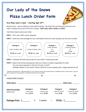 Fillable Online olsschoolfp PIzza Order Form1 - olsschoolfporg Fax ...