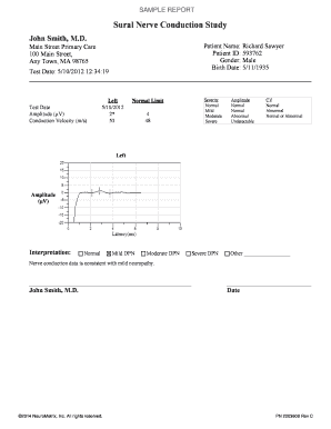 Fillable Online Sural Nerve Conduction Study. Patient ID - 593762 Fax ...