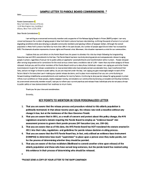 Sample Letters To Parole Board - Fill Online, Printable, Fillable ...